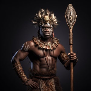 Zulu African Warrior Chief - Etsy