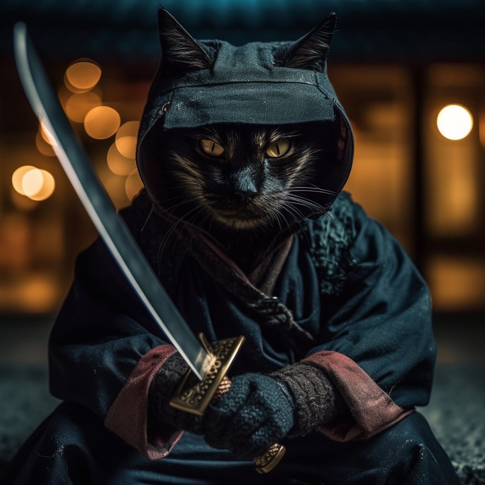 Ninja Cat - Etsy