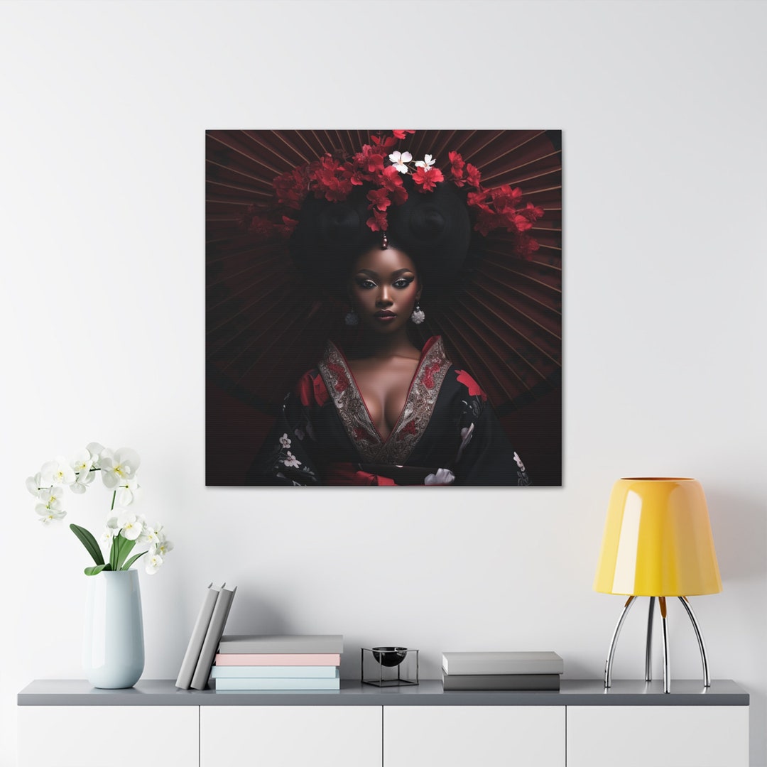 African Geisha Girls 2 Canvas Gallery Wraps - Etsy