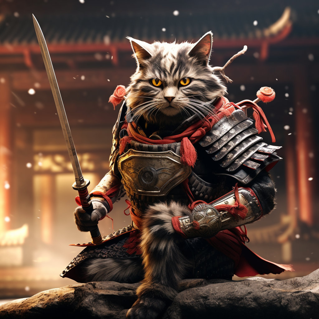 Samurai Cat 2 - Etsy