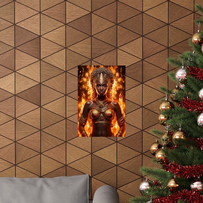 Black African Goddess of Fire Matte Vertical Posters - Etsy