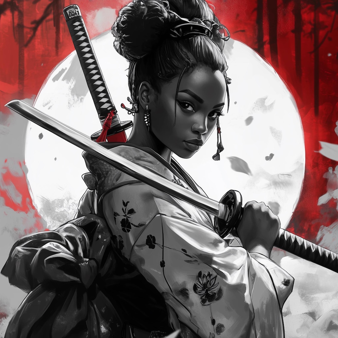 African Geisha Samurai Girls - Etsy