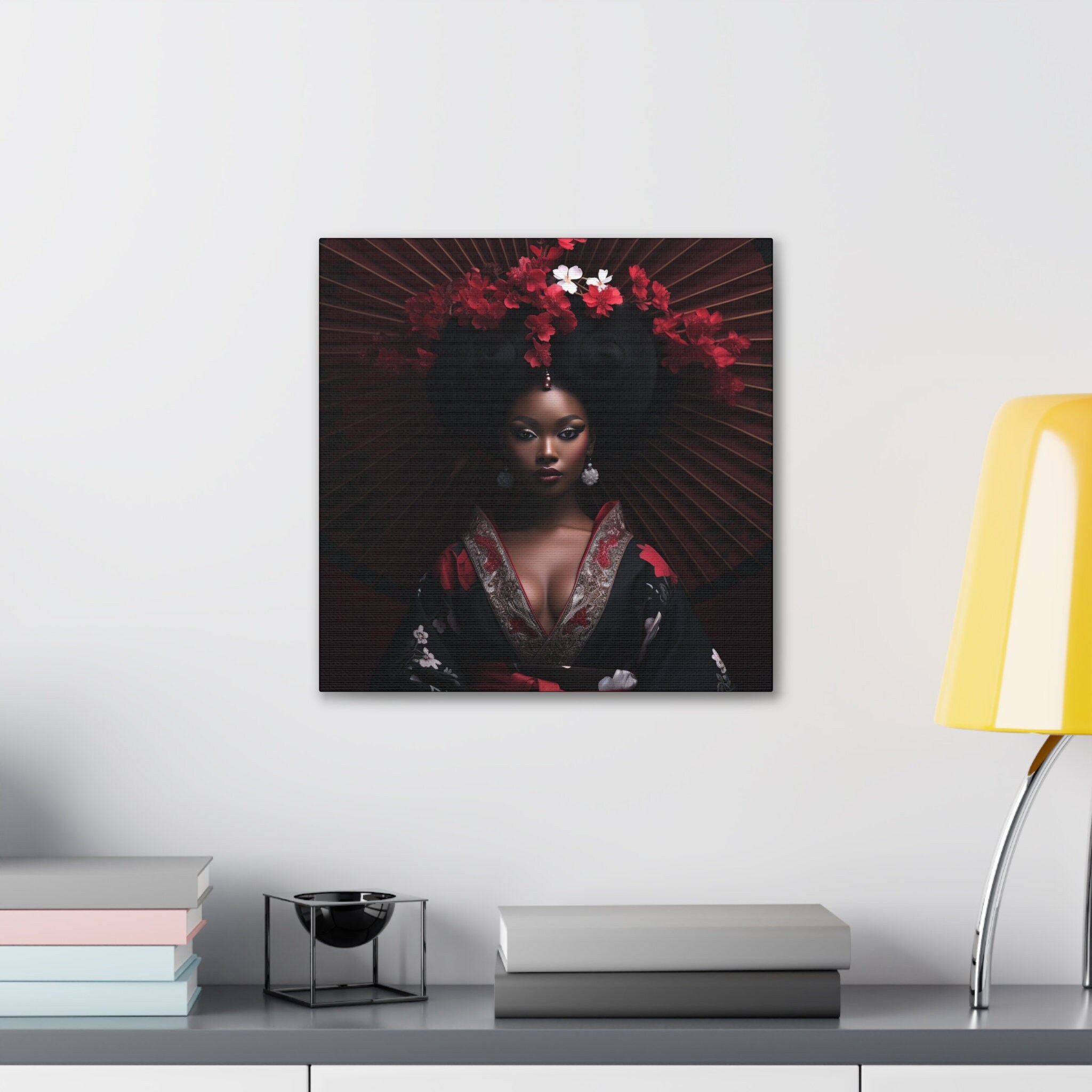 African Geisha Girls 2 Canvas Gallery Wraps - Etsy
