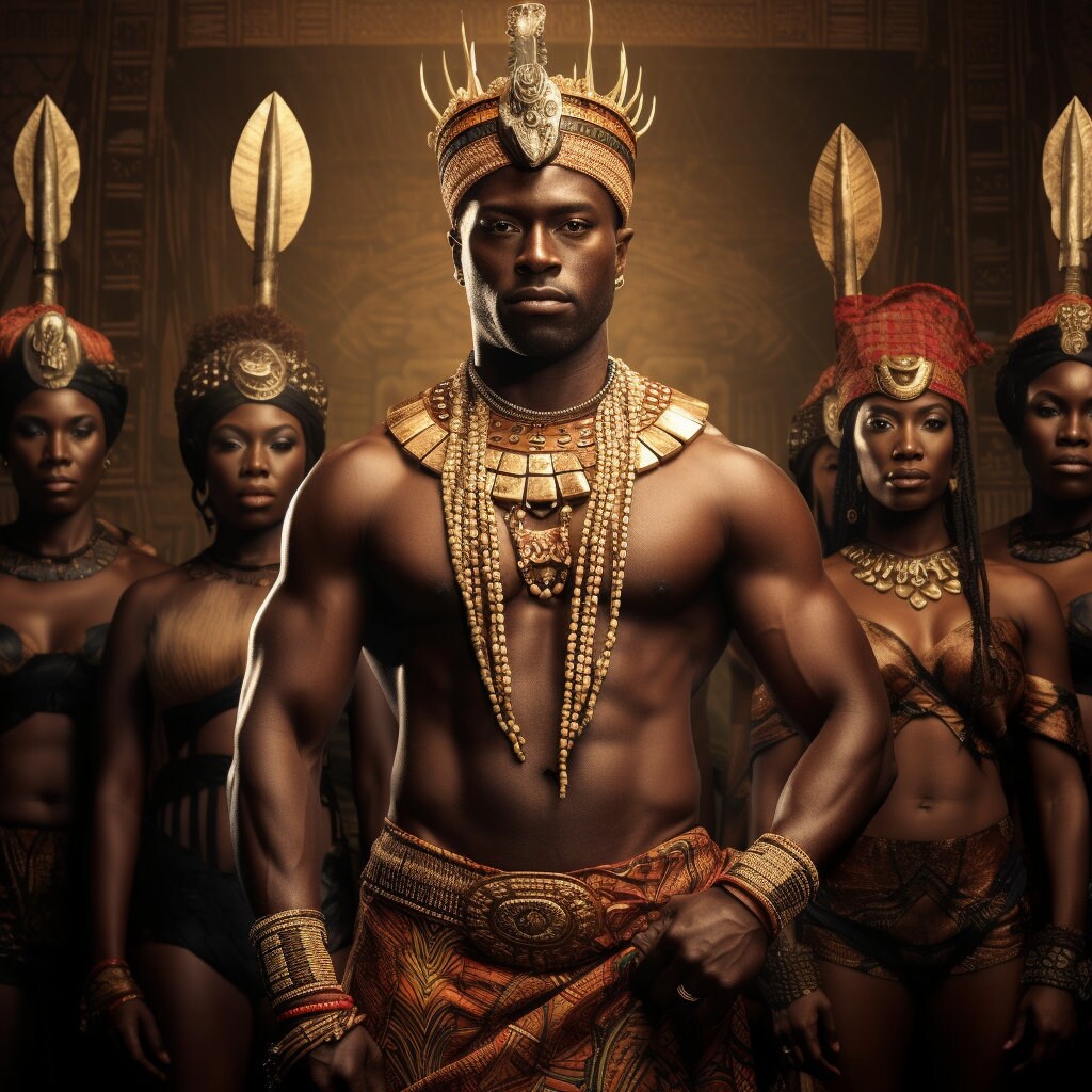 African King and His Queens 3 - Etsy