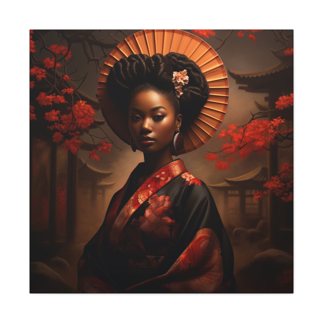 African Geisha Girls 2c Canvas Gallery Wraps - Etsy