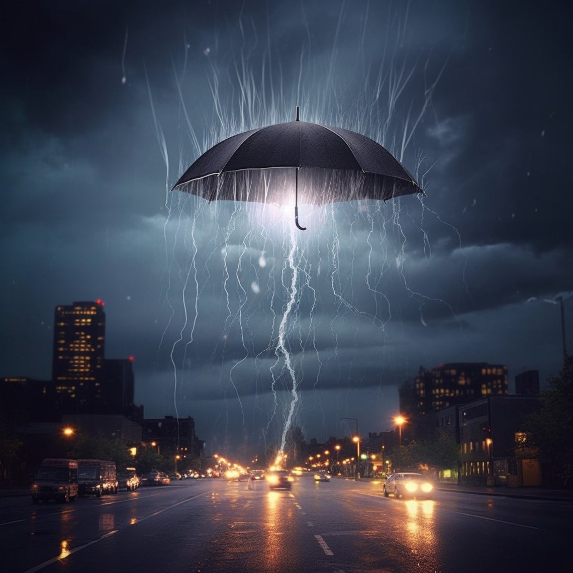 Raining Lightning - Etsy
