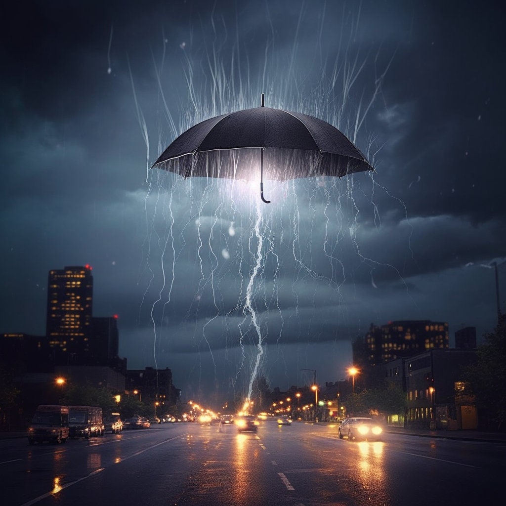 Raining Lightning - Etsy