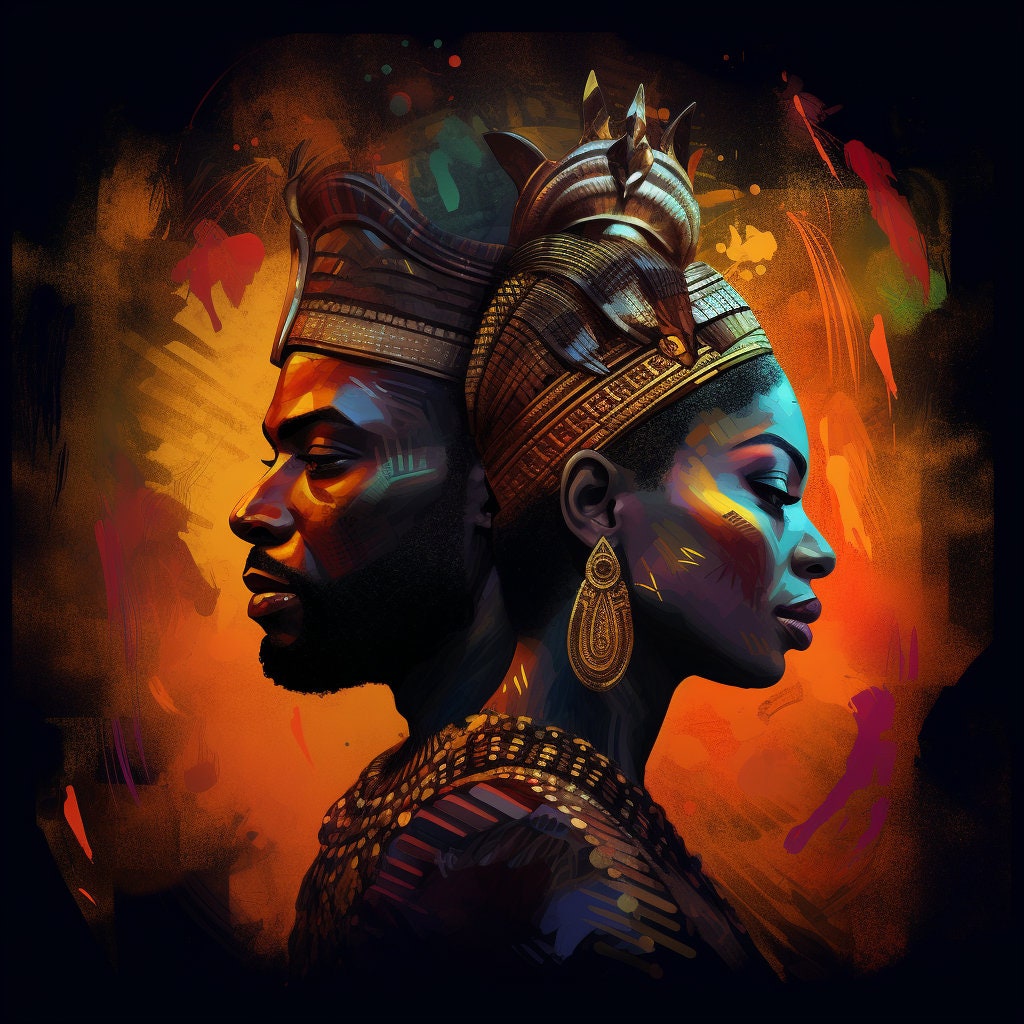 African King and Queen BLACK LOVE - Etsy