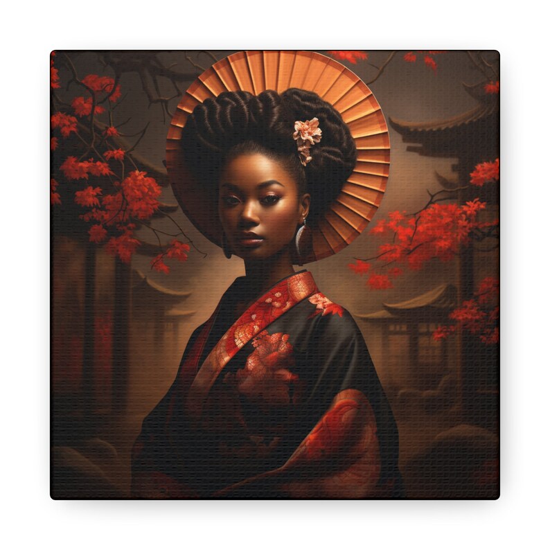 African Geisha Girls 2c Canvas Gallery Wraps - Etsy