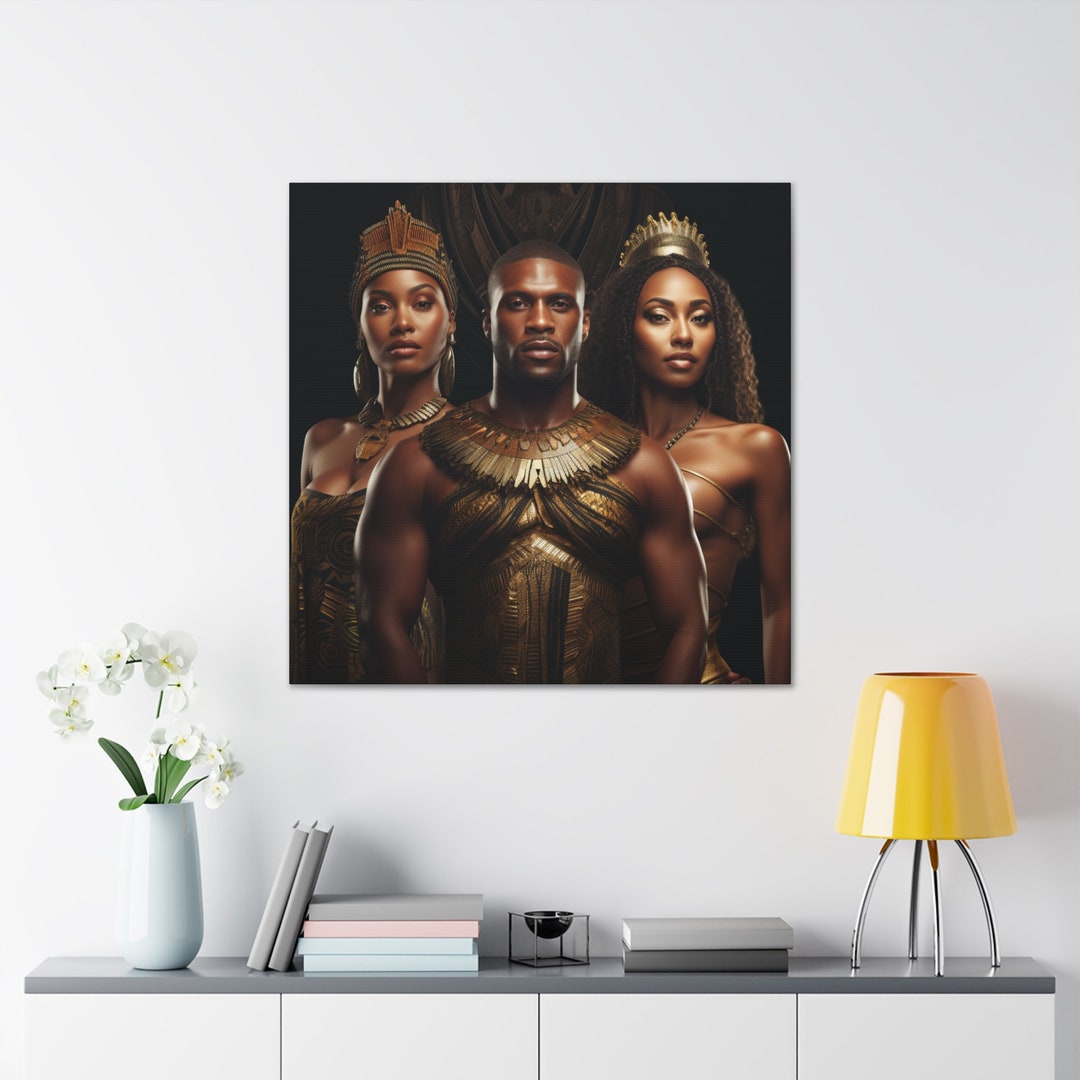 African King and His Queens II Canvas Gallery Wraps - Etsy
