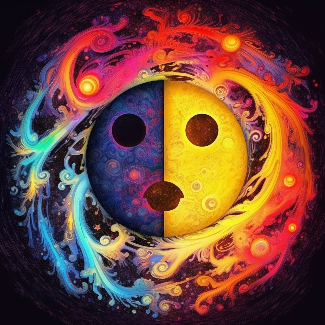 Yin Yang and Smiley Faces - Etsy