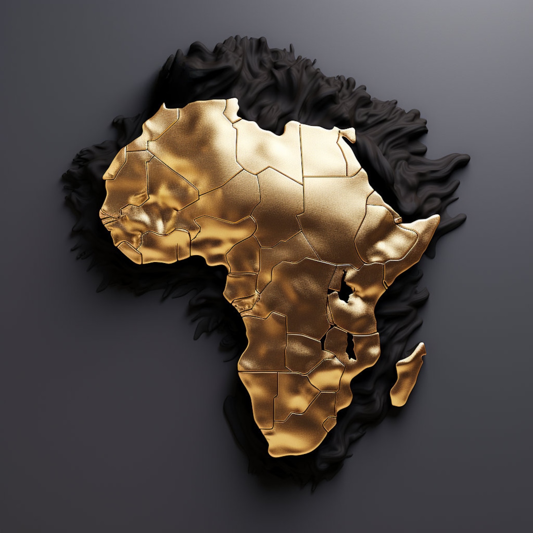 African Gold Map - Etsy