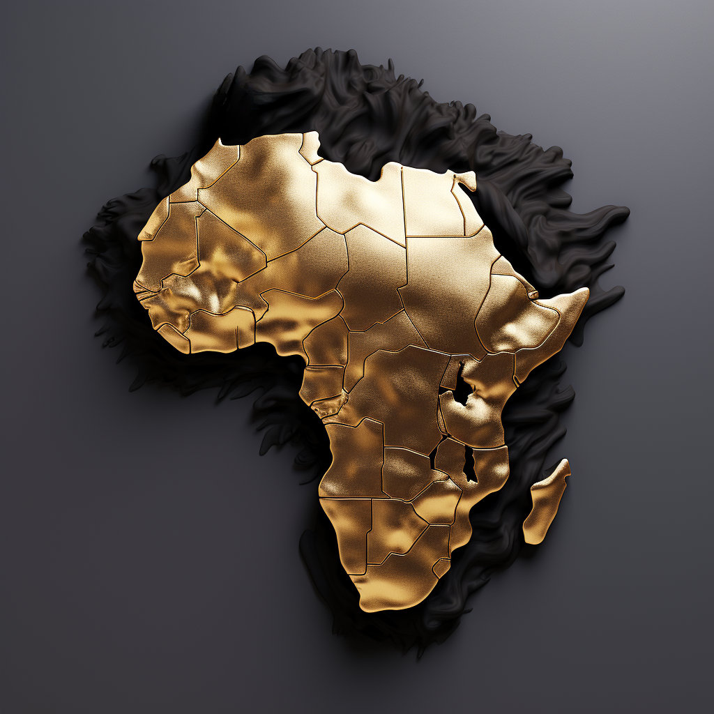 African Gold Map - Etsy