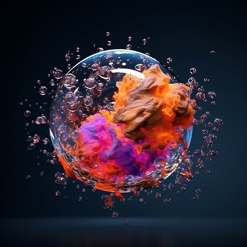 Water Bubbles Exploding - Etsy