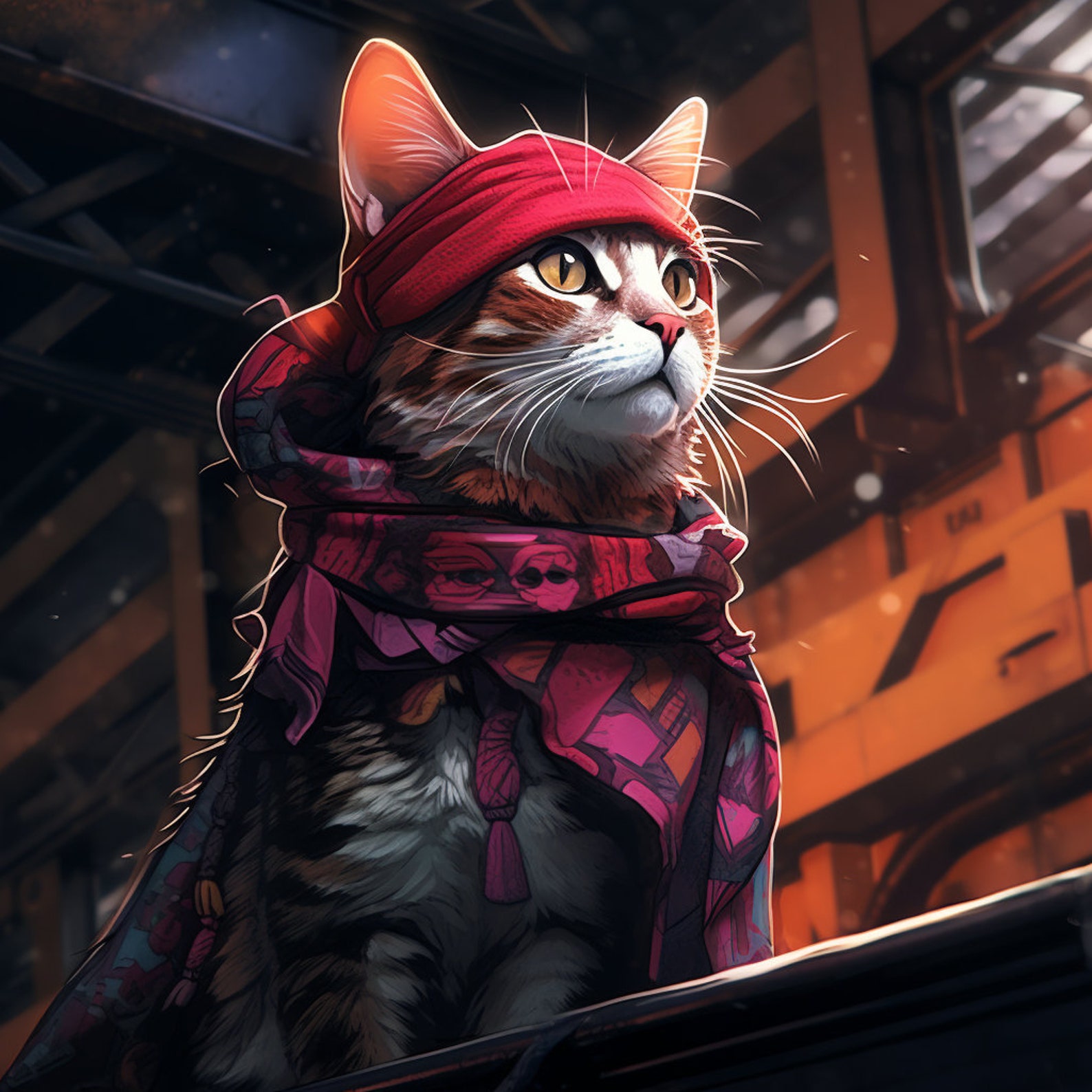 Cyber Punk Cat 1 - Etsy