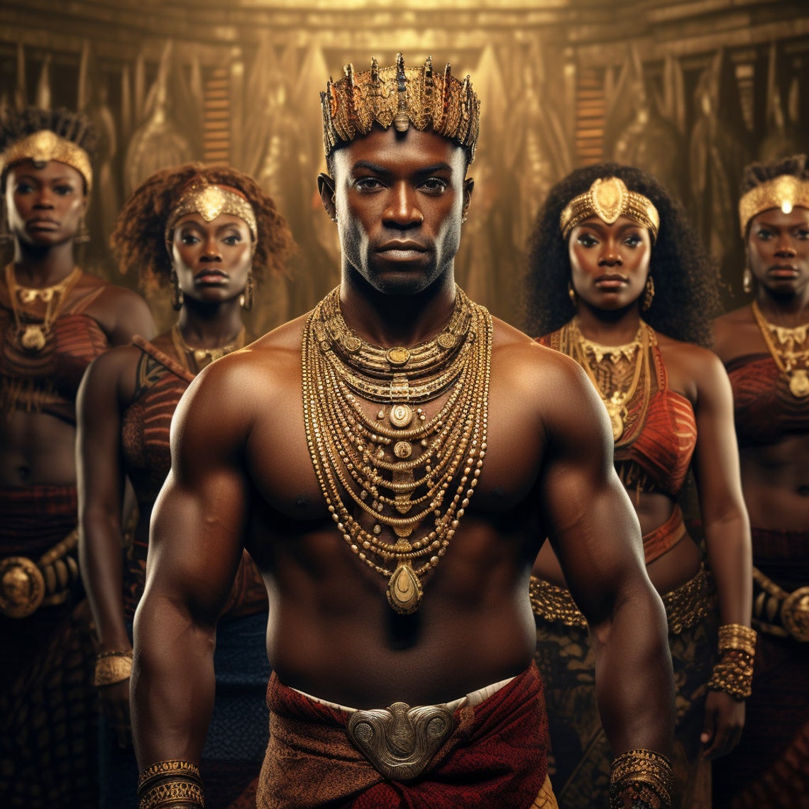 African King and His Queens 3 - Etsy