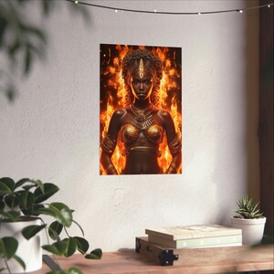 Black African Goddess of Fire Matte Vertical Posters - Etsy
