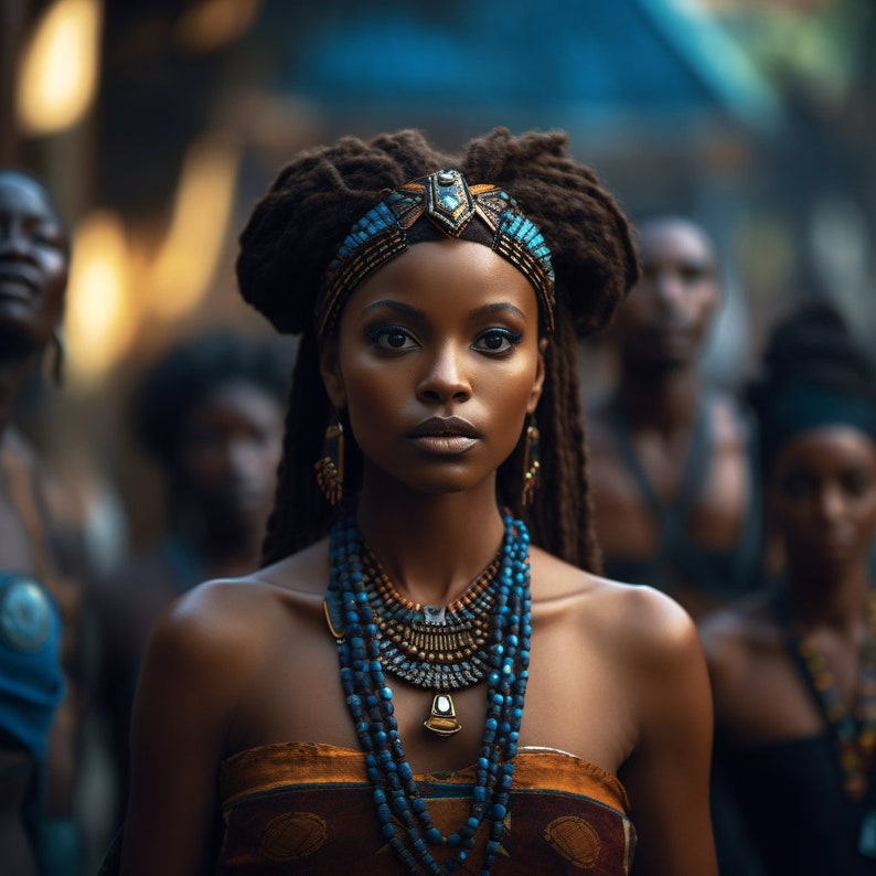 African Queens With Servants - Etsy