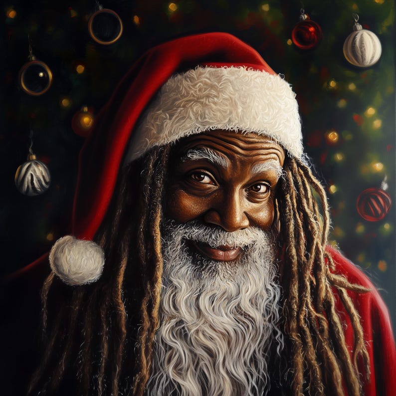 African Black Santa 2 - Etsy