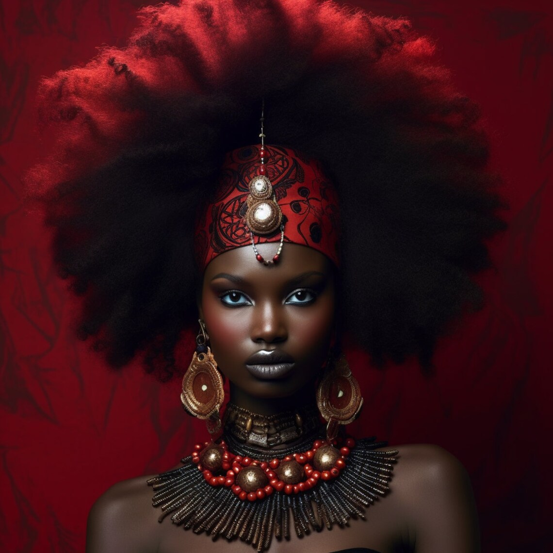 African Punk Queen V-2 - Etsy