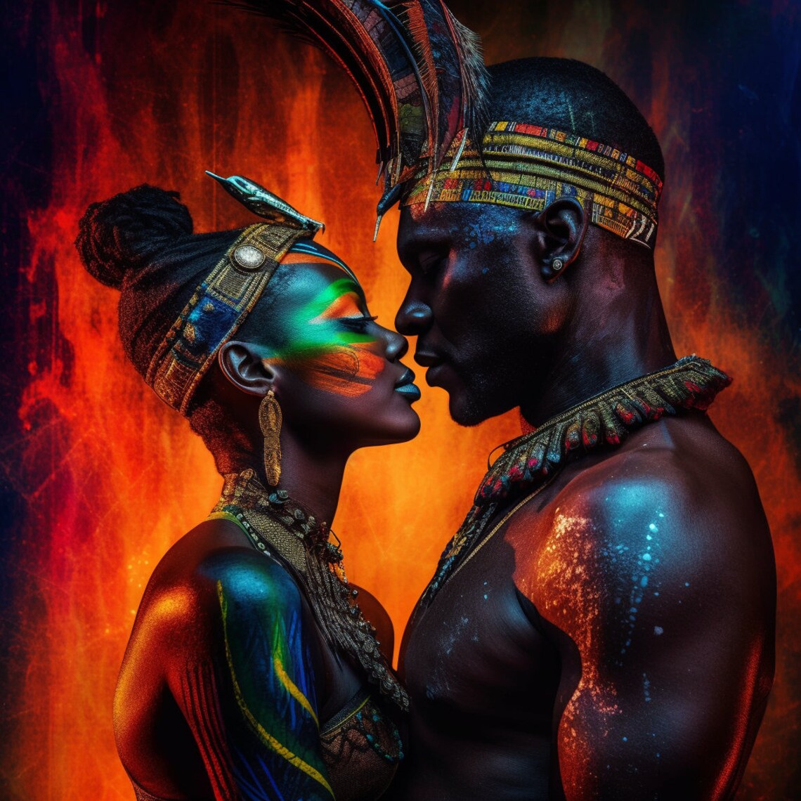 African King and Queen BLACK LOVE - Etsy