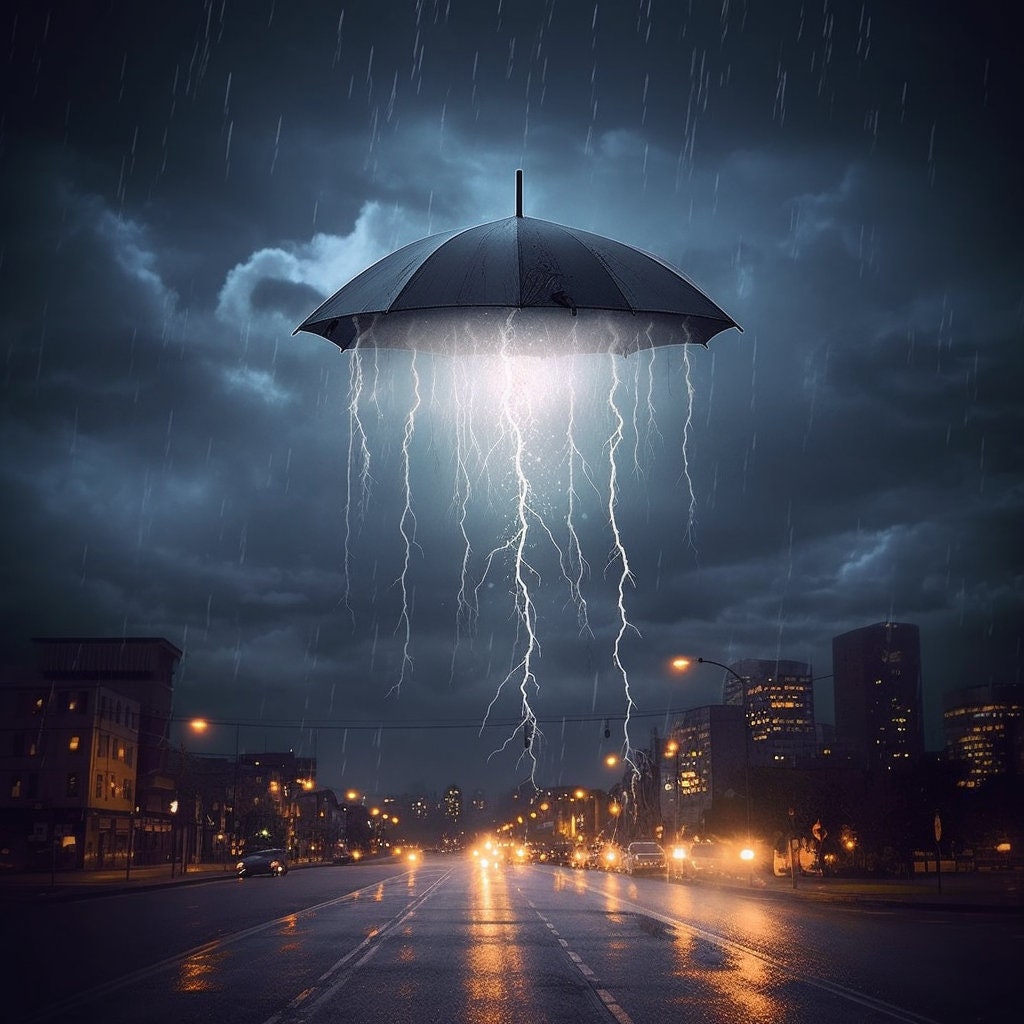 Raining Lightning - Etsy