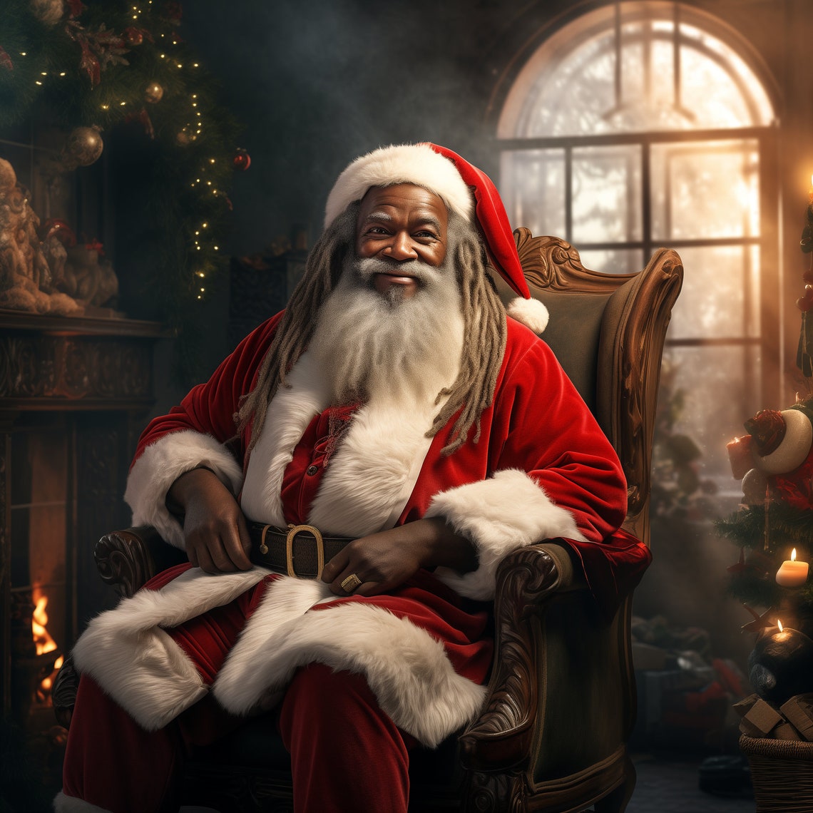 African Black Santa - Etsy
