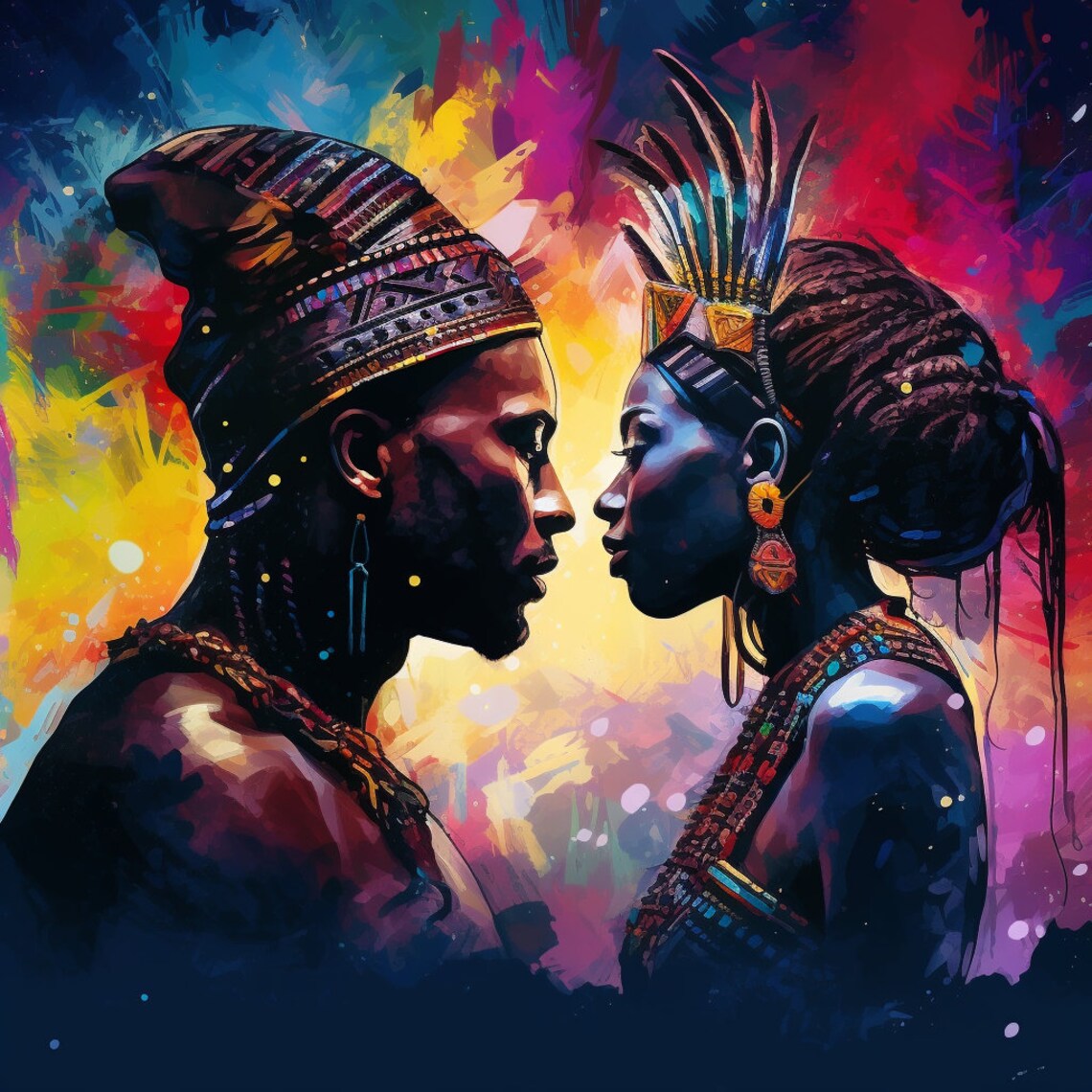 African King and Queen BLACK LOVE - Etsy