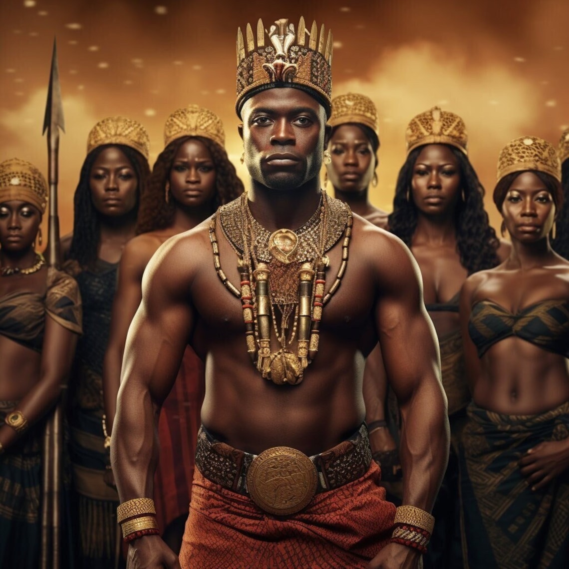 African King and His Queens 3 - Etsy