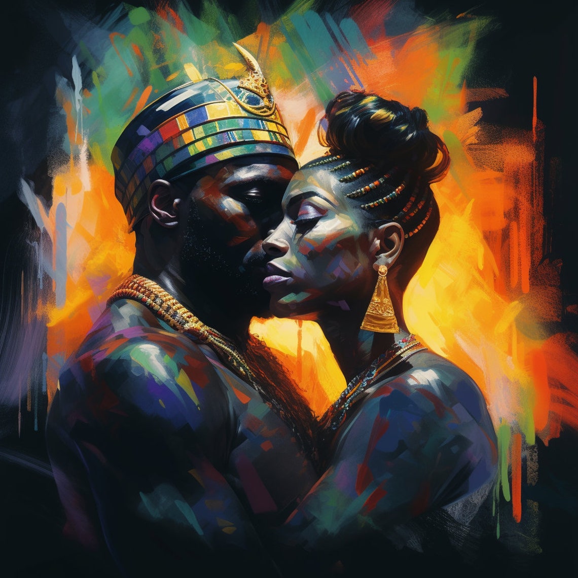 African King and Queen BLACK LOVE - Etsy
