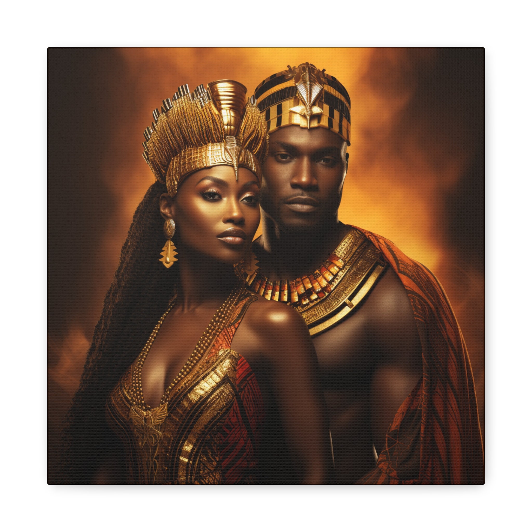 African King and Queen Classic Edition V love and Goldb Canvas Gallery Wraps - Etsy