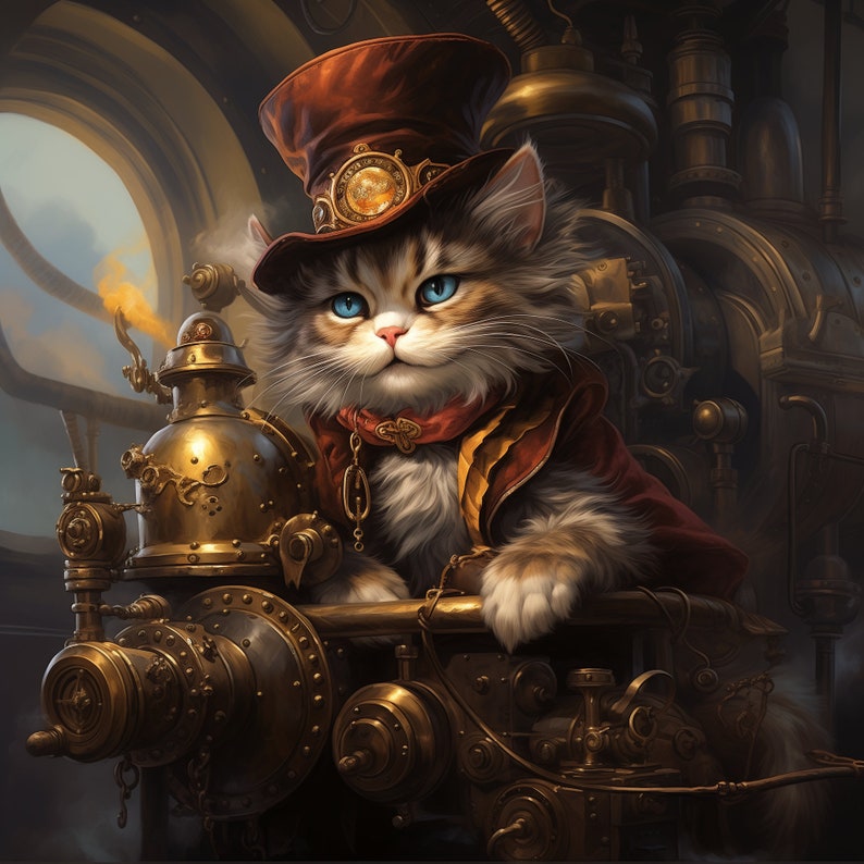 Steam Punk Cat - Etsy