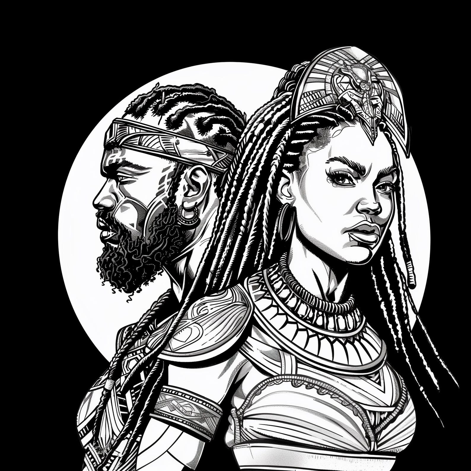 African King and Queen Coloring Pages 2 (royal Warriors Edition) - Etsy