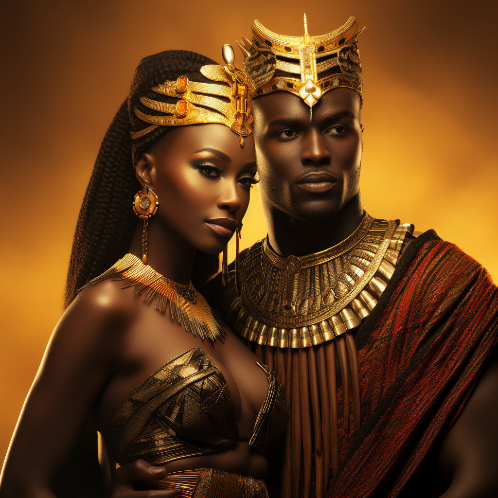 African King and Queen Classic Edition V love and Gold - Etsy
