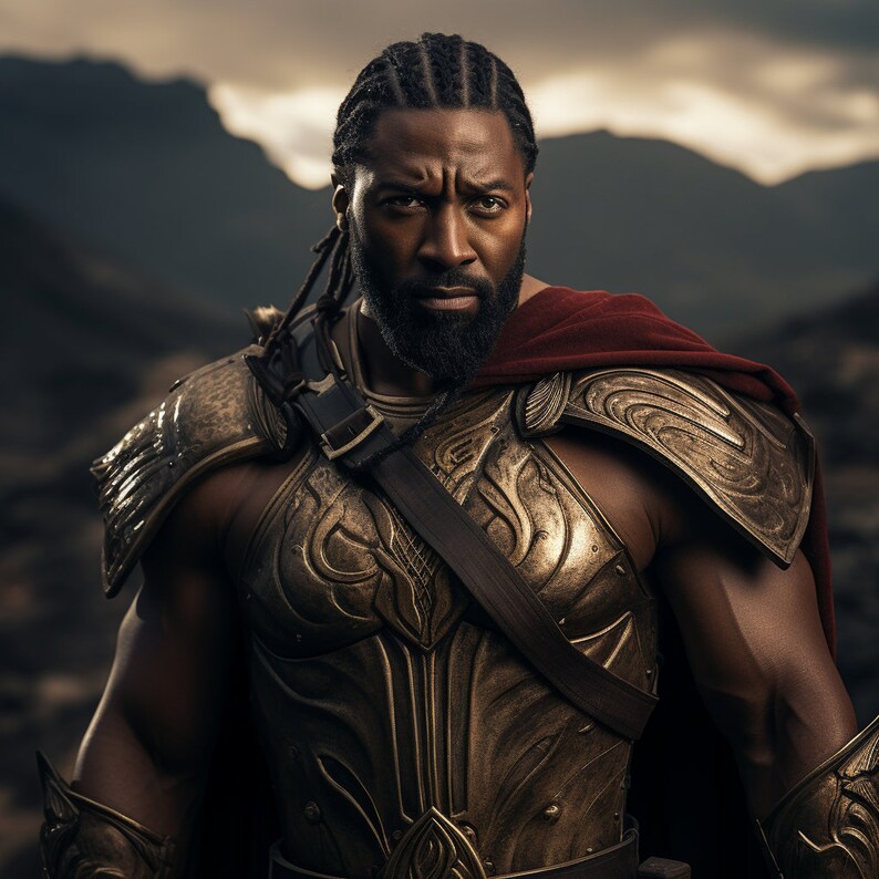 African King of Sparta - Etsy