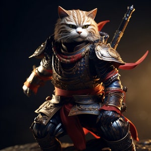 Samurai Cat 2 - Etsy
