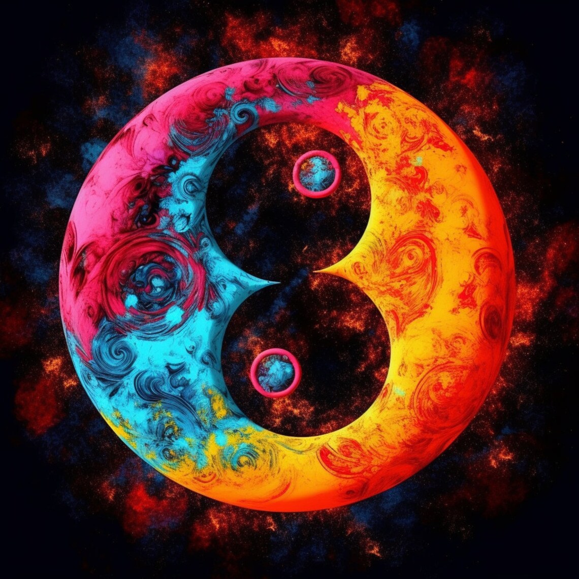 Smiley Face Yin Yang - Etsy