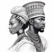 African King and Queen Coloring Pages - Etsy