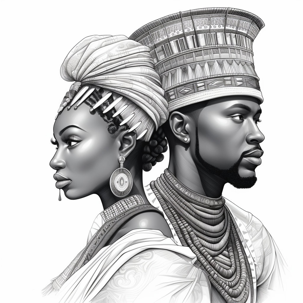 African King and Queen Coloring Pages - Etsy