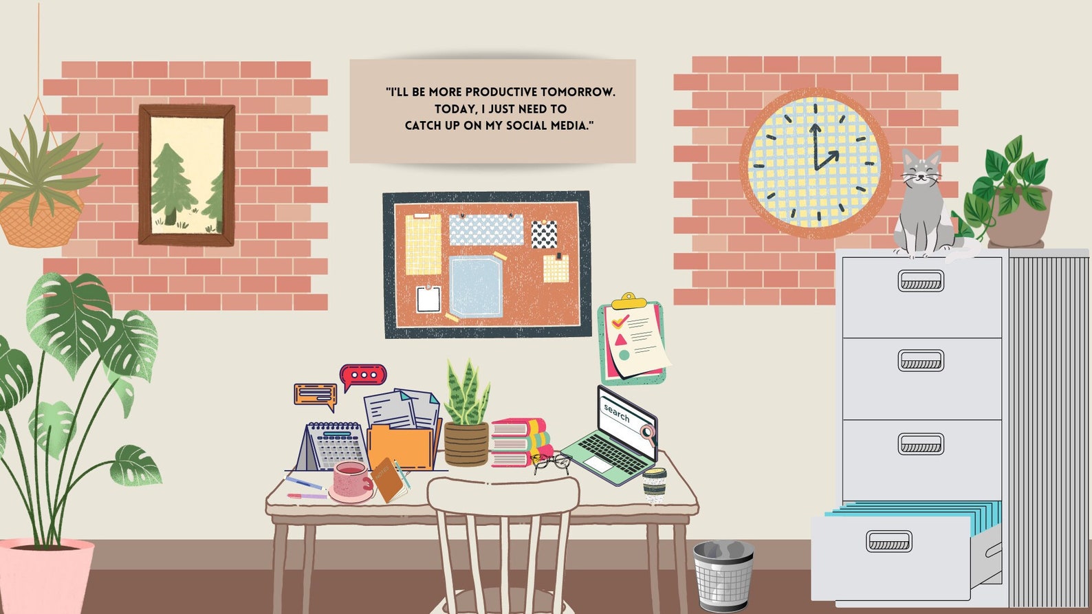 1x Cute Office Desktop Wallpaper - Etsy