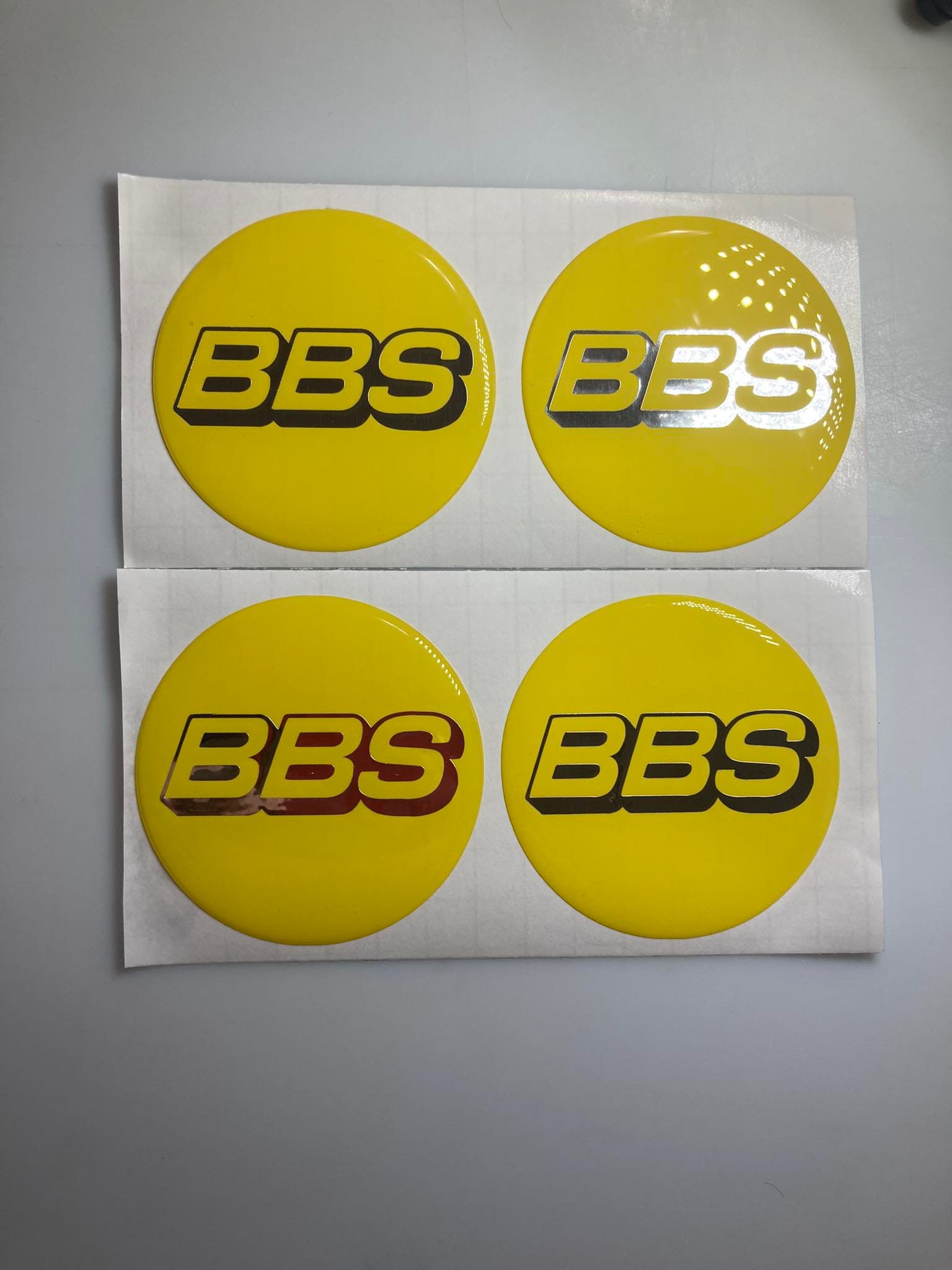 Set of 4 BBS Logo Hubcap Badges 3D Stickers Made in Italy. Customizable ...