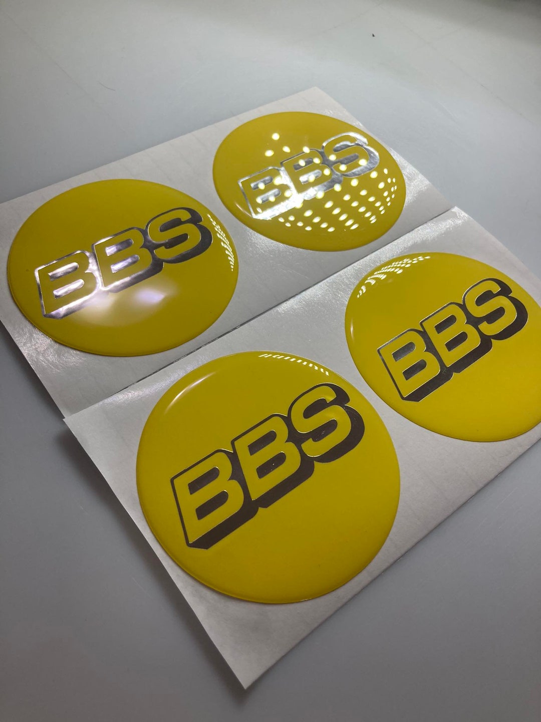 Set of 4 BBS Logo Hubcap Badges 3D Stickers Made in Italy. Customizable ...