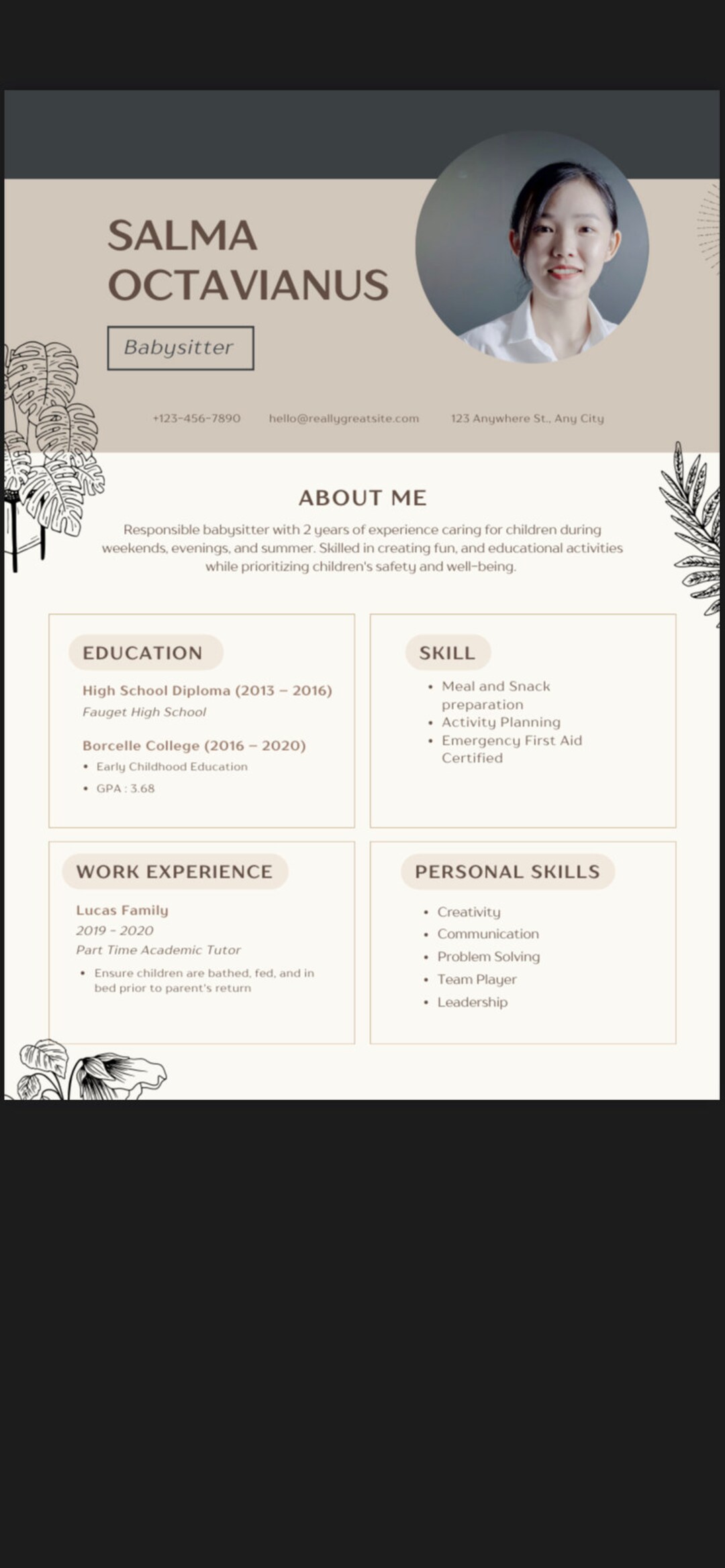 Resume Template - Etsy
