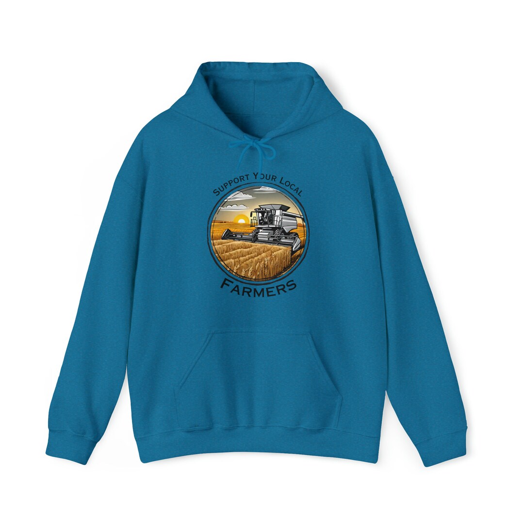Support Your Local Farmers Hoodie, Farm Hoodie, Combine Hoodie, Unisex ...