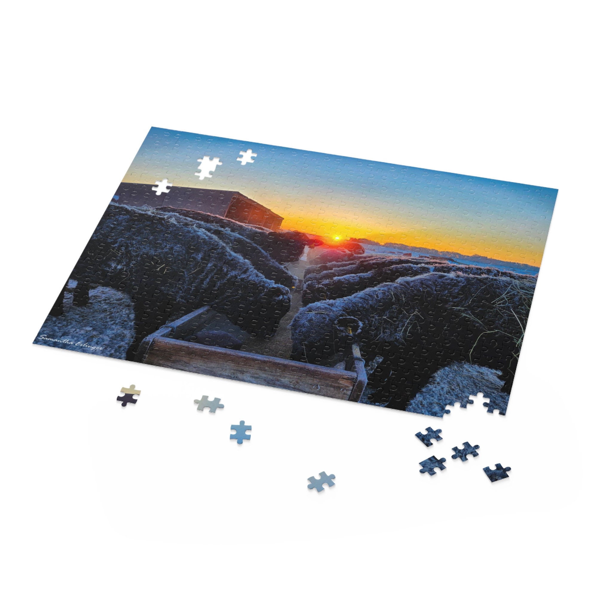 Angus Cow Puzzle, Cattle at Sunset, Jigsaw Puzzle - Etsy