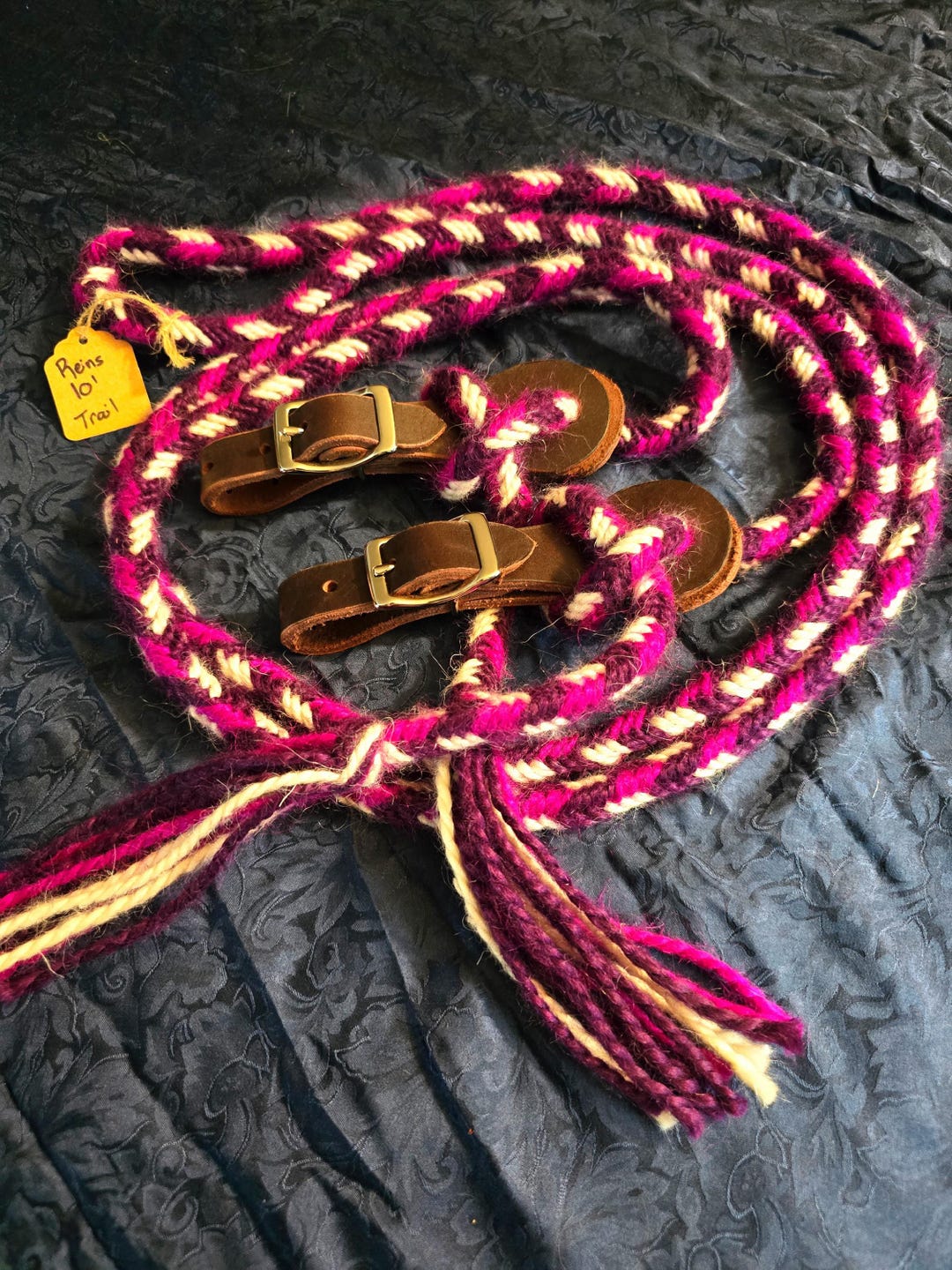 Handmade Mohair Braided Reins With Slobber Strap - Etsy