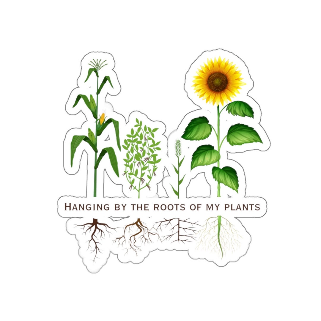 Hanging by the Roots of My Plants, Kiss-cut Stickers - Etsy