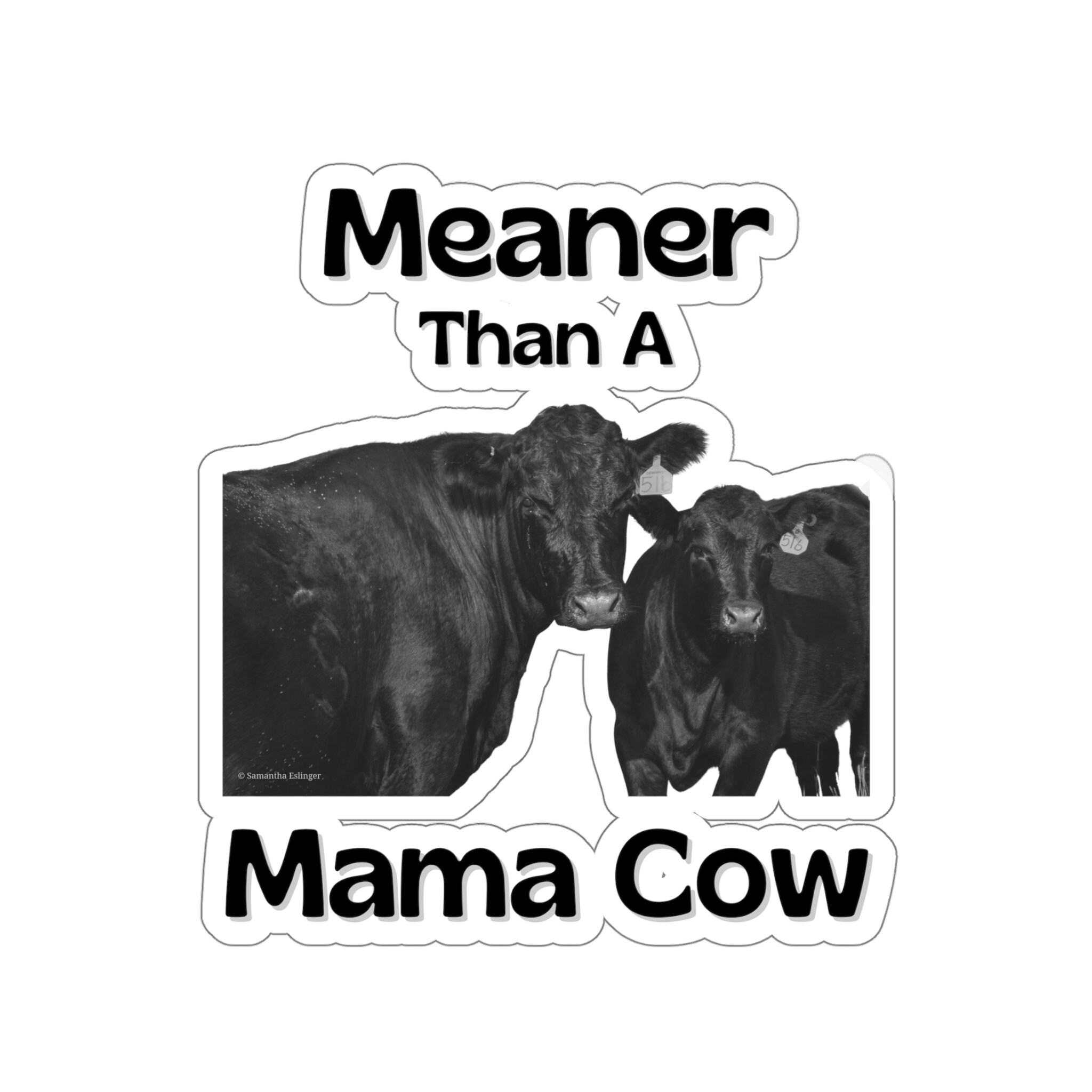 Mama Cow Sticker, Angus Cow Sticker, Kiss-cut Stickers - Etsy