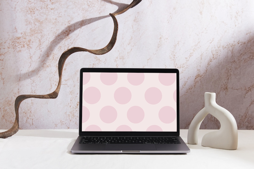 Pink Polka Dot Desktop Wallpaper | Girly Laptop Background (1920 X 1080 ...
