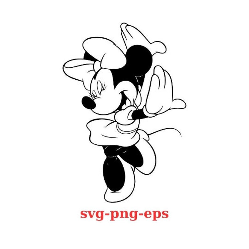 Minnie Mouse Cute SVG, Minnie Mouse SVG, Cut File - Digital Download ...